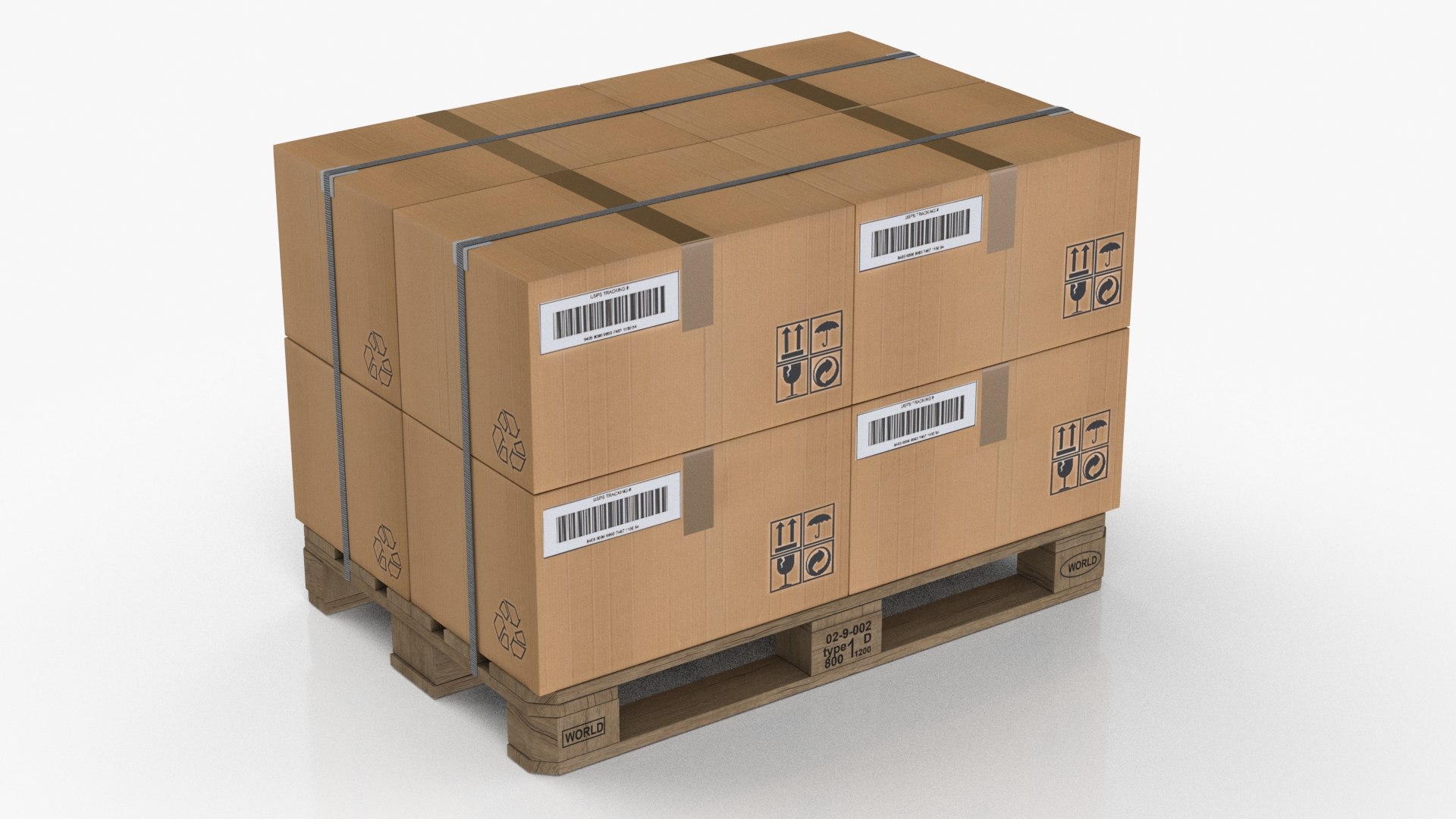 3D model pallet boxes - TurboSquid 1587727