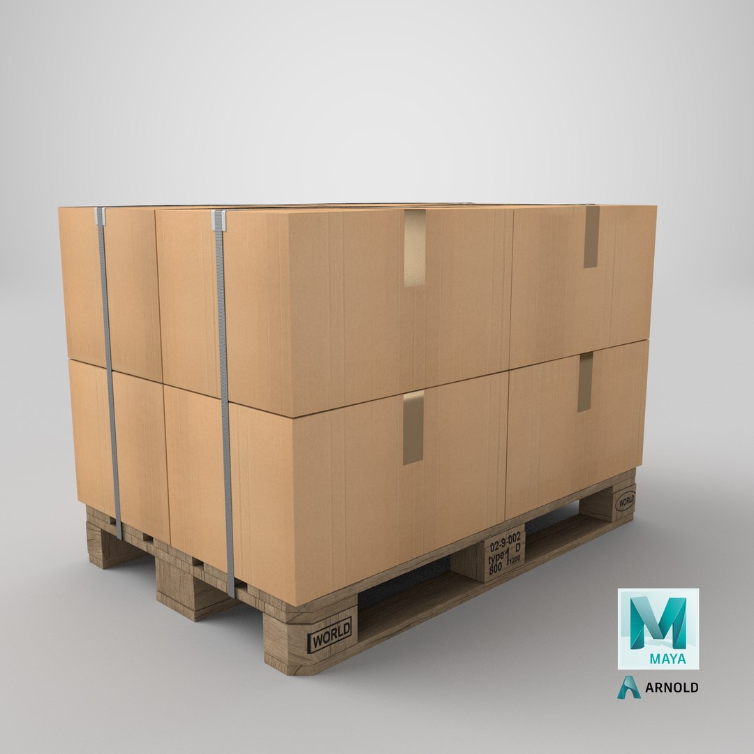 3D model pallet boxes - TurboSquid 1587727