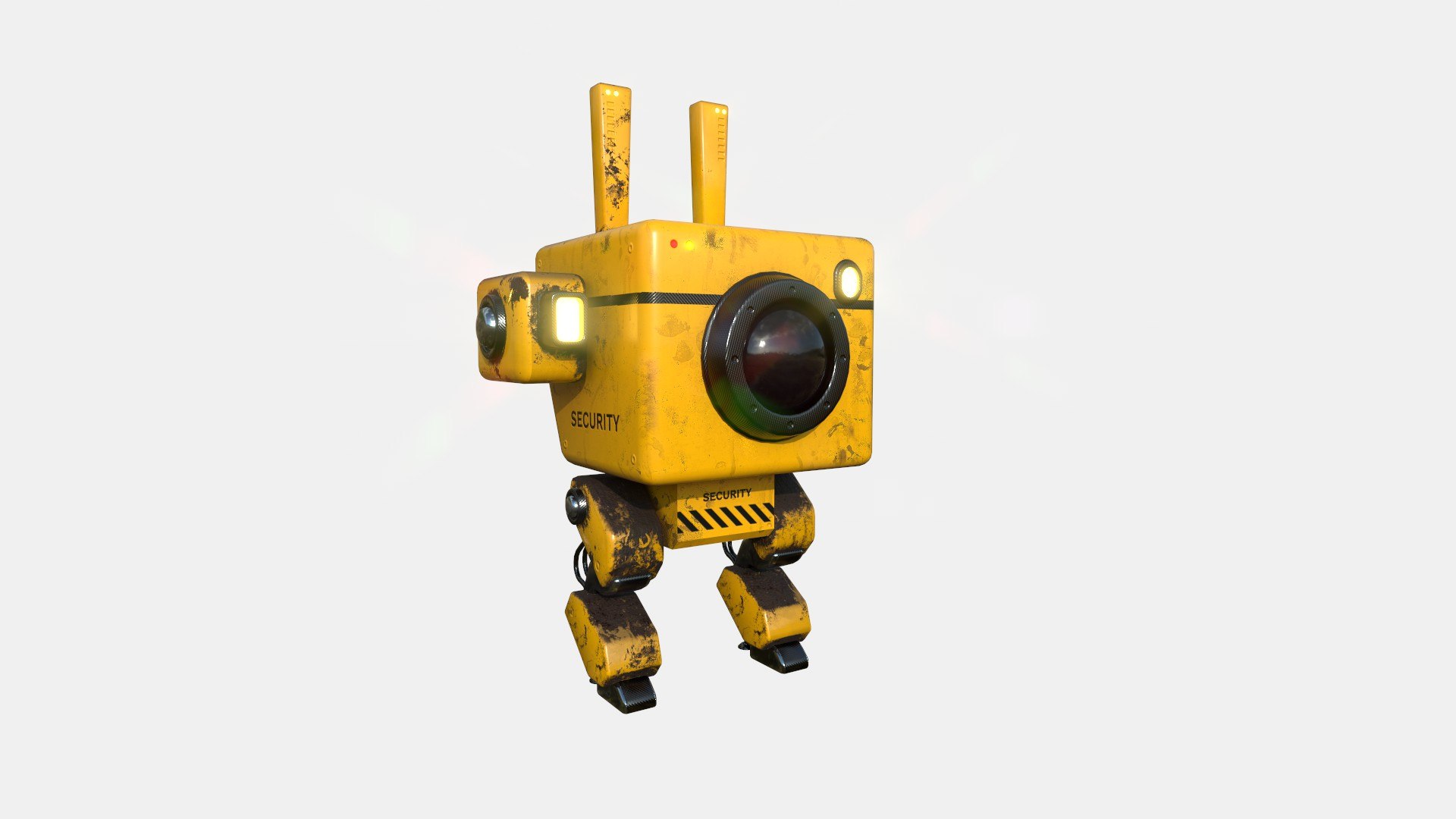 Robot C7 Security - Sentinel Character SciFi Design 3D Model ...