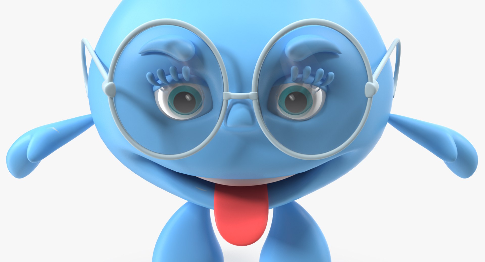 Water Drop Cartoon Lady Character 3D Model - TurboSquid 1247888