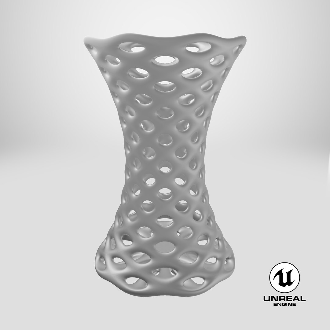 3D Silver Skinny Vase Skeleton Model - TurboSquid 2184018