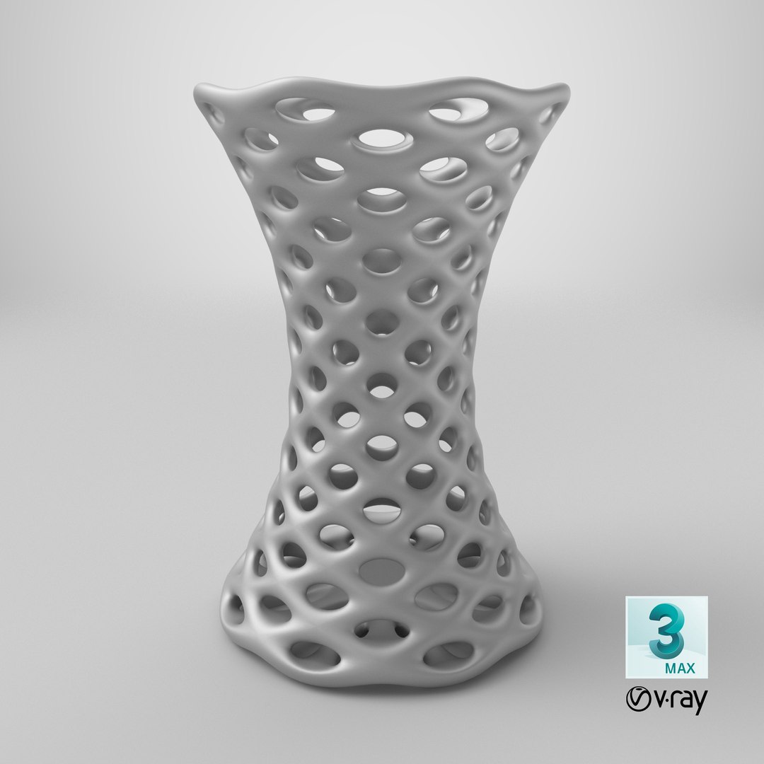 3D Silver Skinny Vase Skeleton Model - TurboSquid 2184018