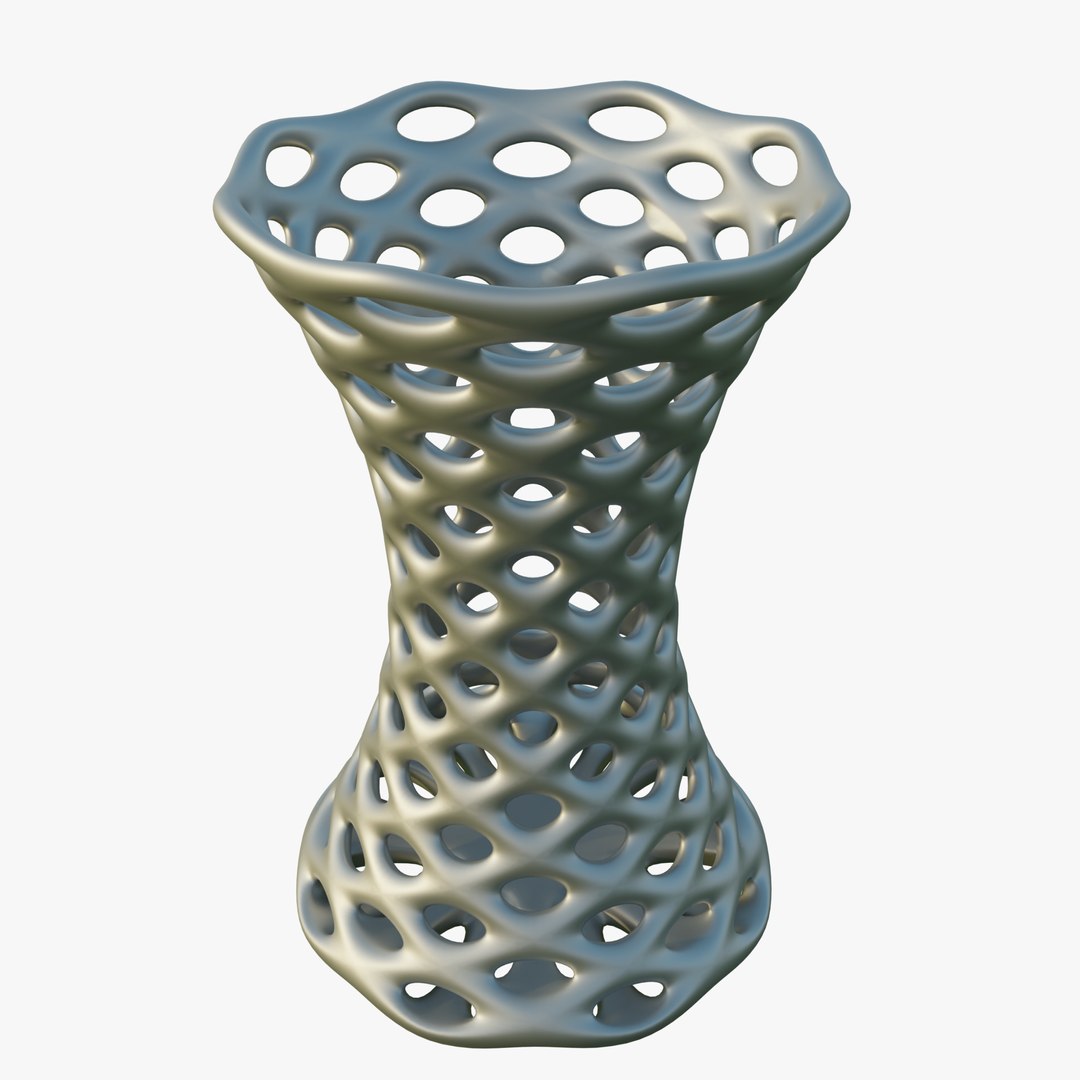 3D Silver Skinny Vase Skeleton Model - TurboSquid 2184018