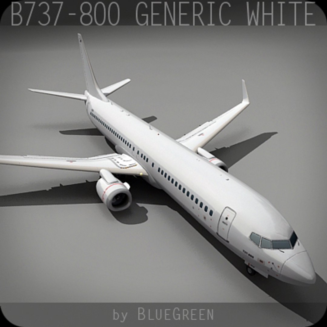 737-800 Generic White Plane 3d Max