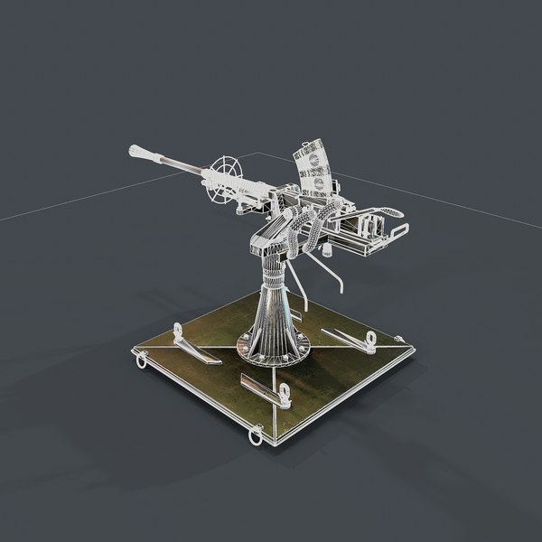 3D machine gun turret - TurboSquid 1466312