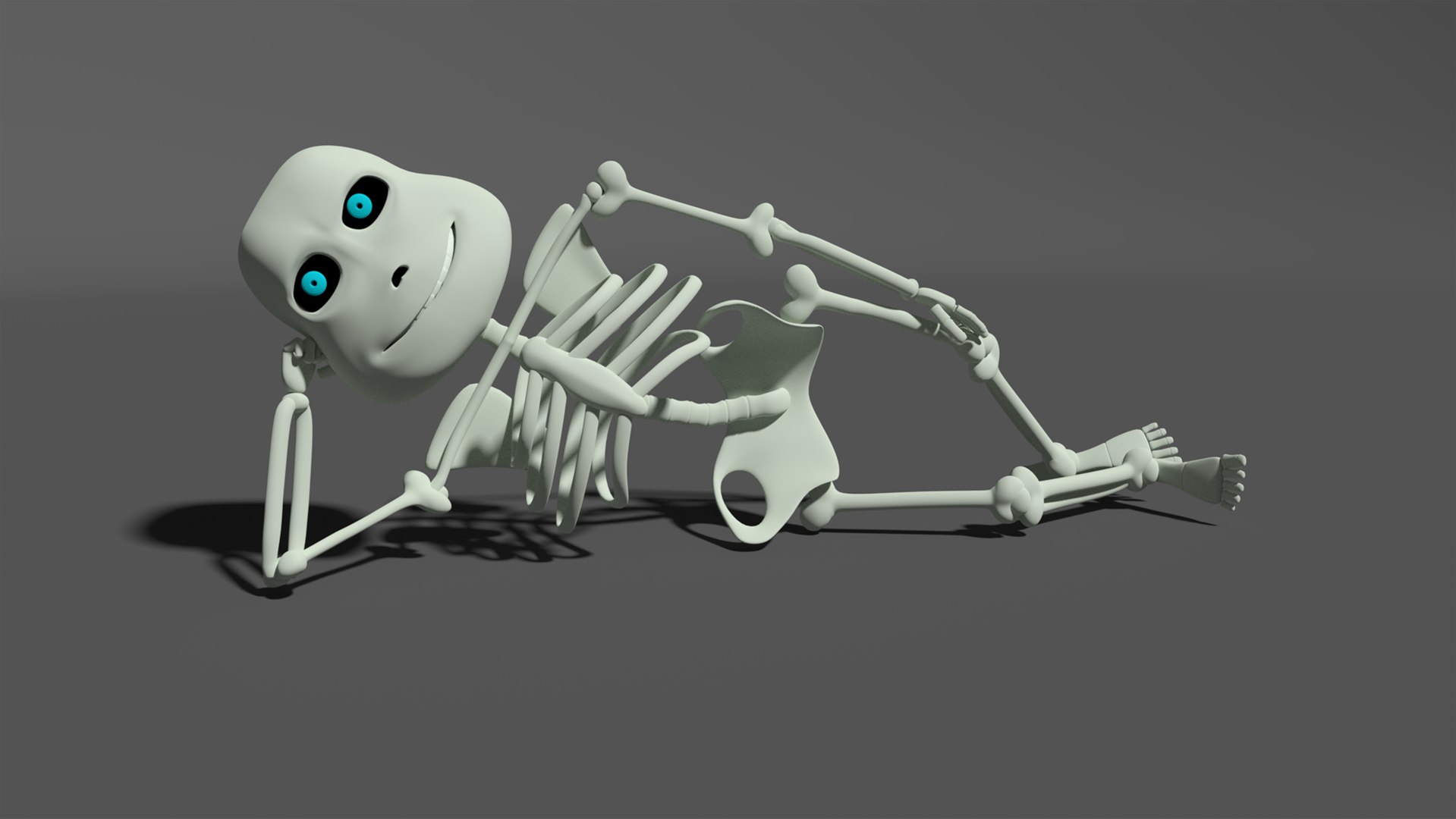 Cartoon Skeleton 3d Model