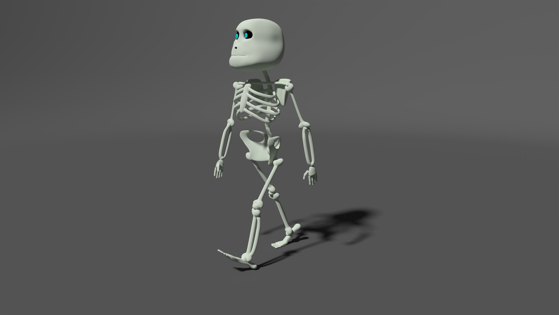 Cartoon Skeleton 3d Model
