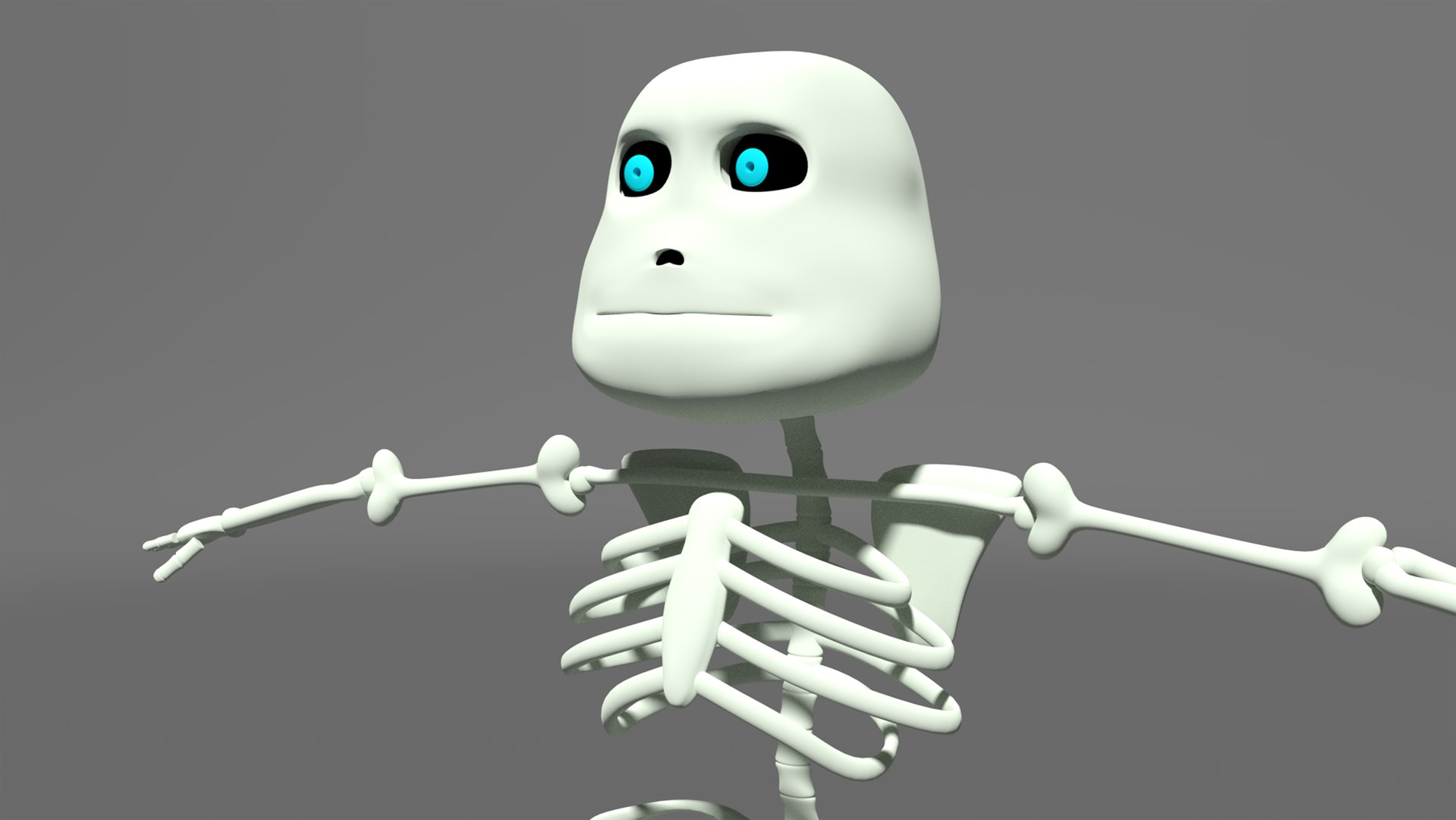 Cartoon Skeleton 3d Model
