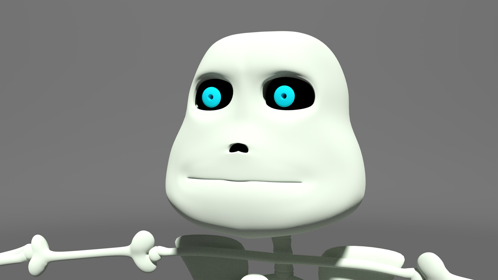 Cartoon Skeleton 3d Model