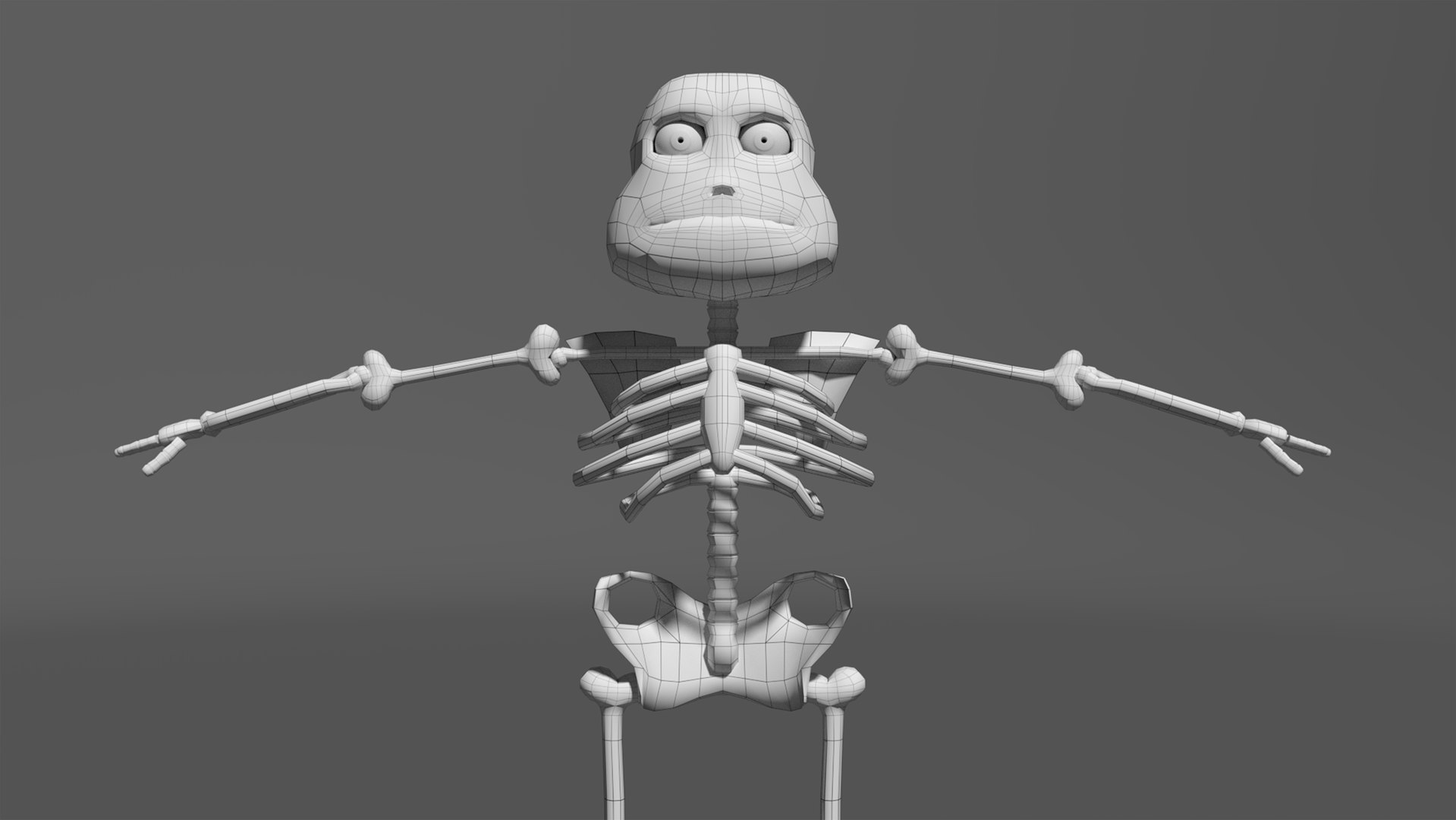 Cartoon Skeleton 3d Model