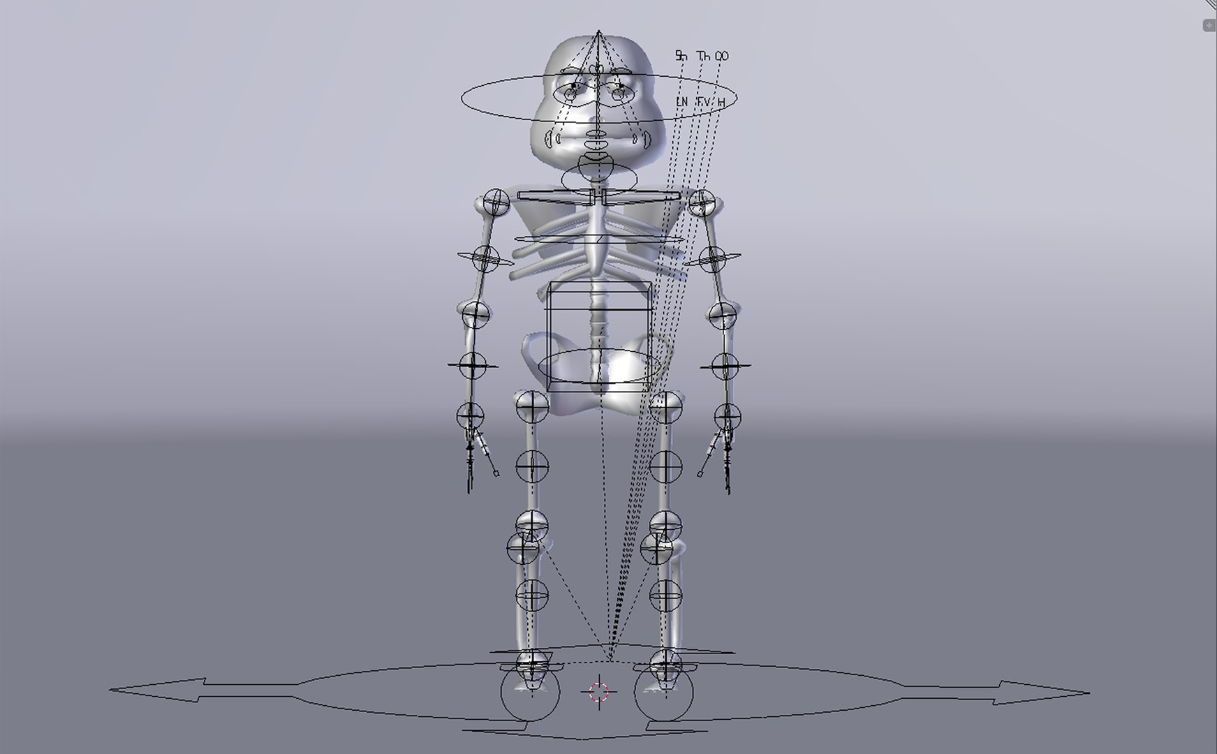 Cartoon Skeleton 3d Model
