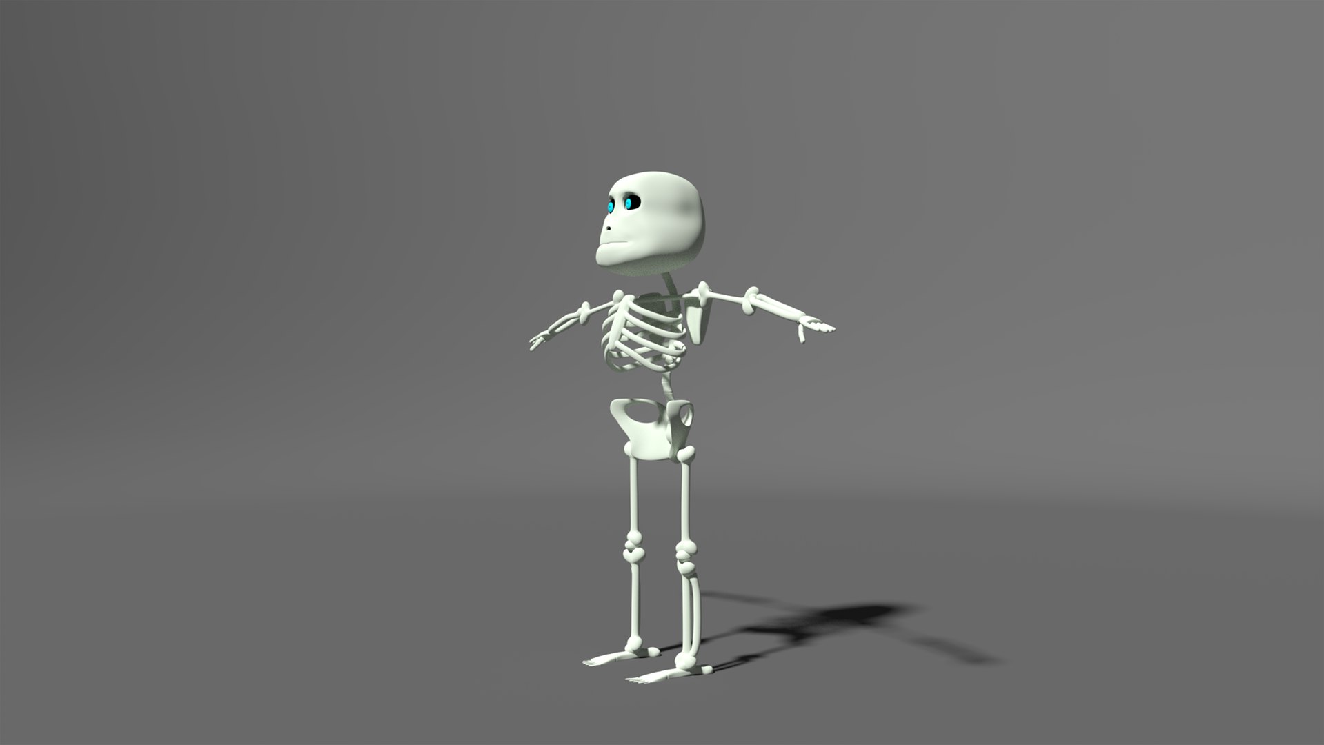 Cartoon Skeleton 3d Model
