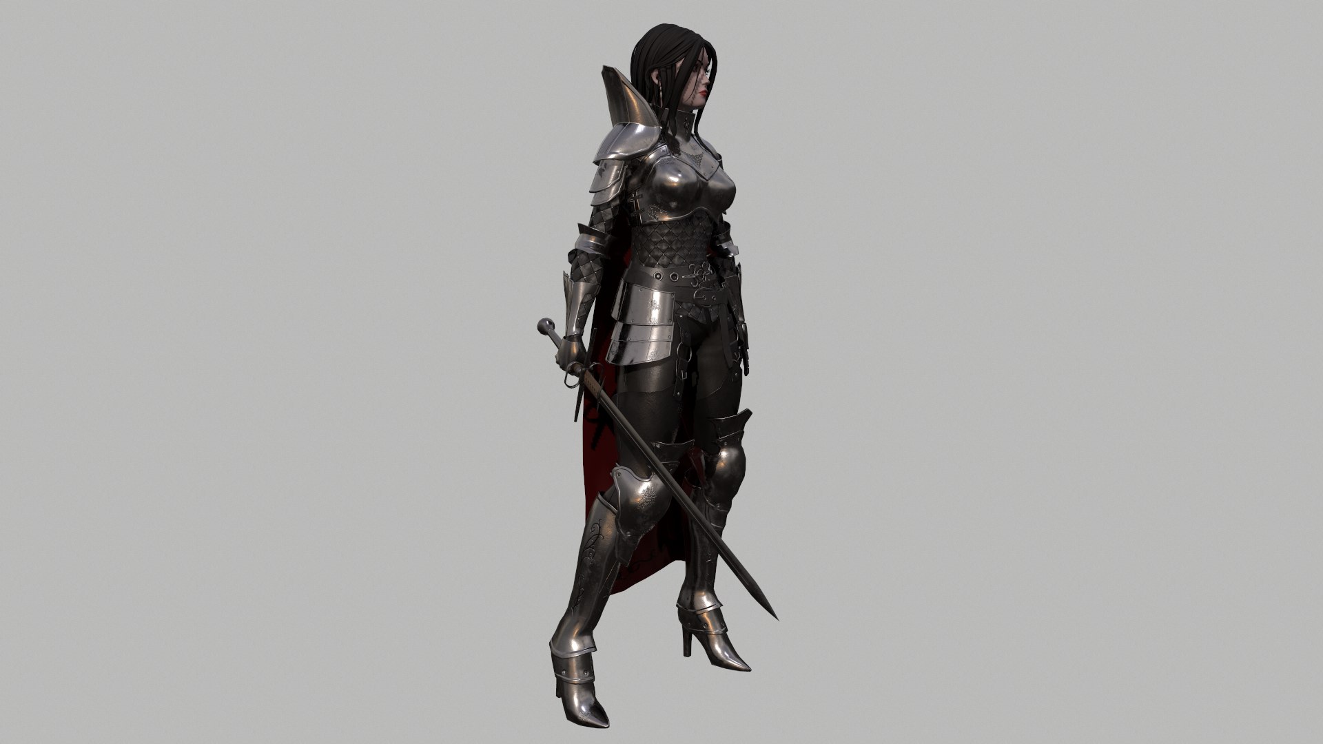 Female Knight 3D Model - TurboSquid 2014699