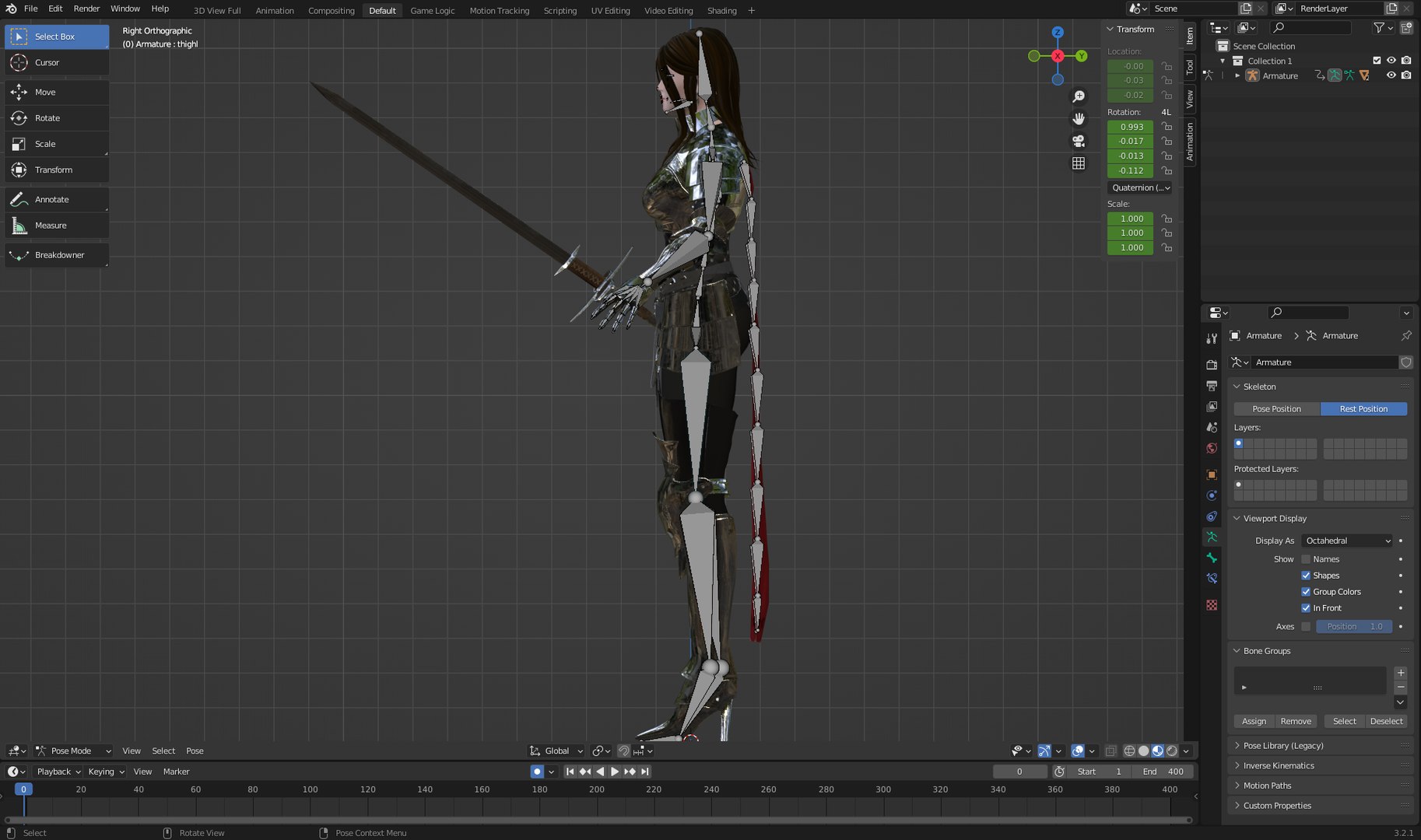 Female Knight 3D Model - TurboSquid 2014699