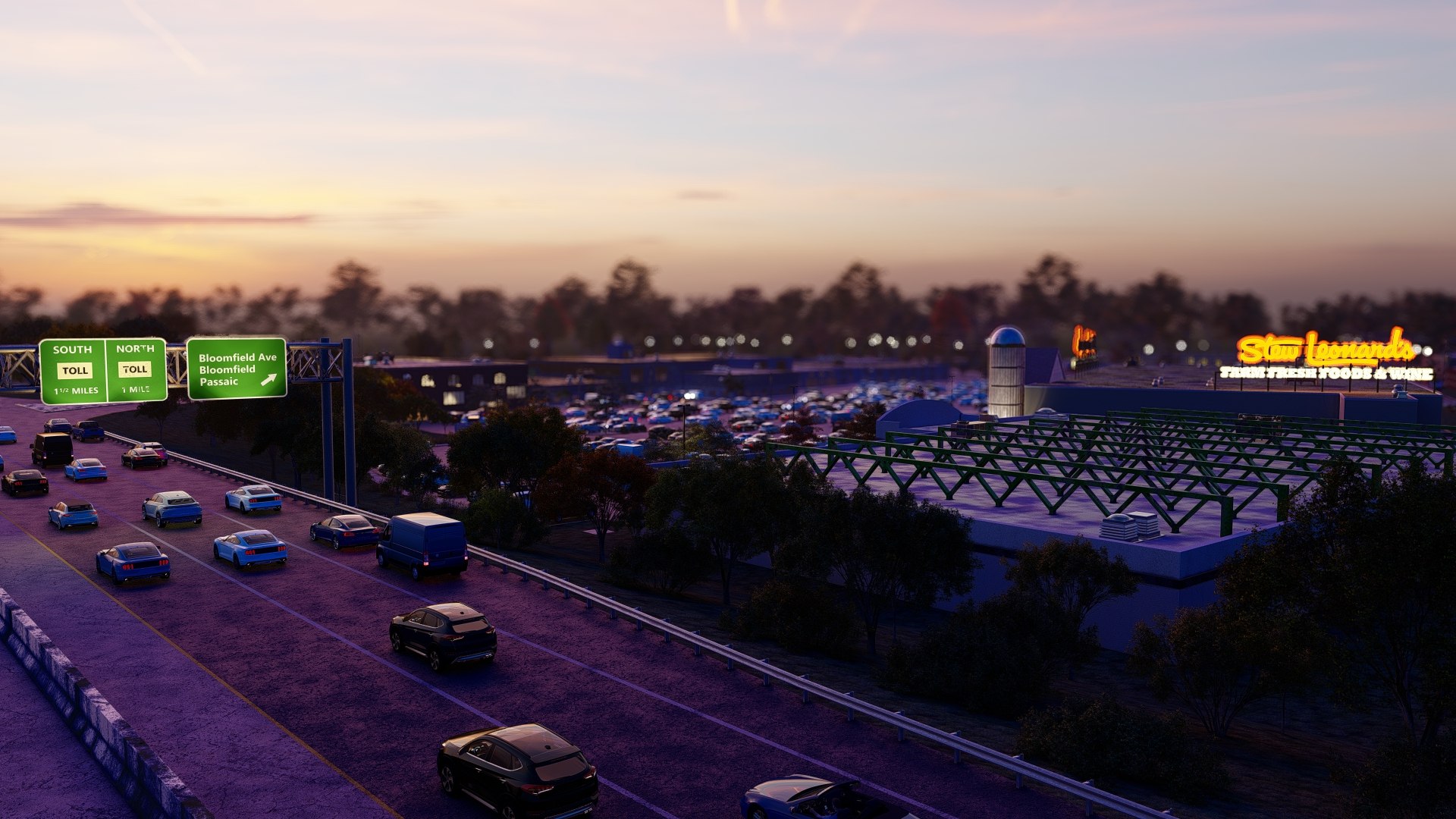 Shopping Center With Highway Model - TurboSquid 1897217