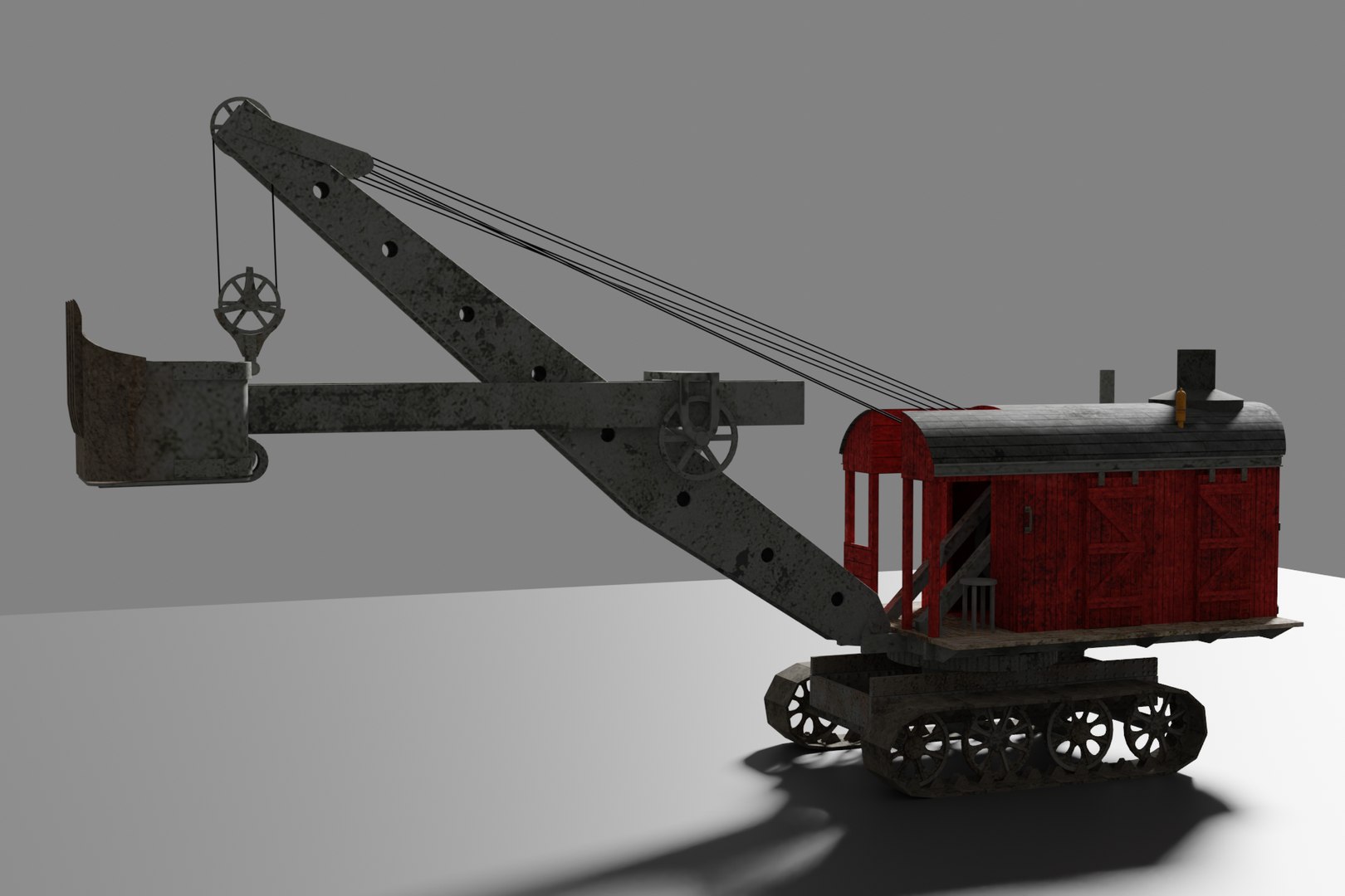 3D Steam Shovel - TurboSquid 1790203