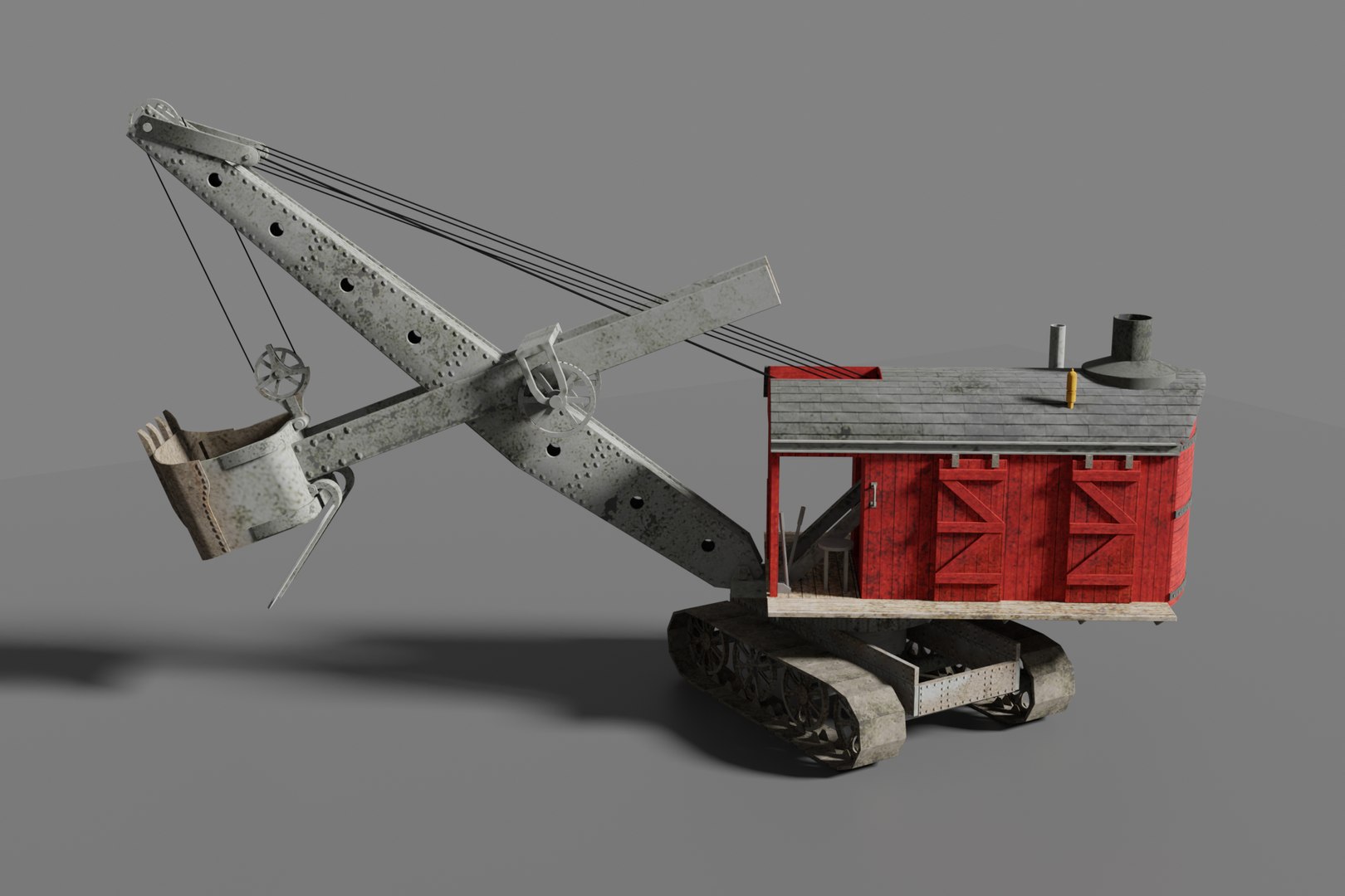 3D Steam Shovel - TurboSquid 1790203