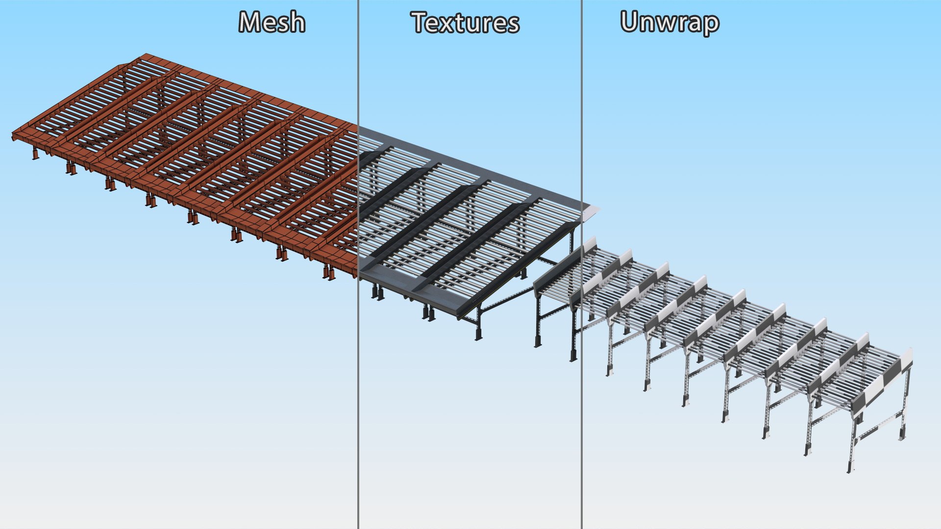 Conveyor Roller Table 3D Model - TurboSquid 2324158