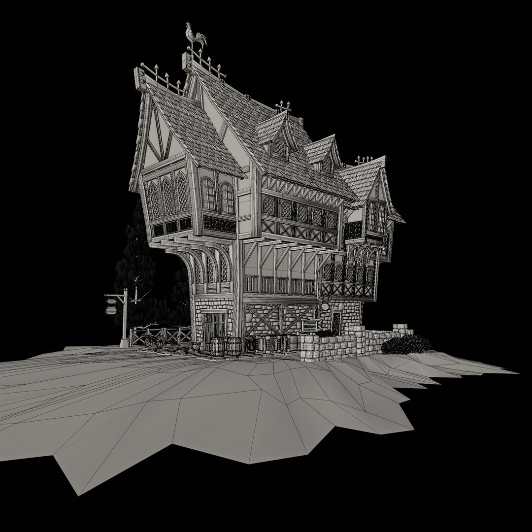 3D STYLIZED MEDIEVAL BUILDING 05 Model - TurboSquid 2145392
