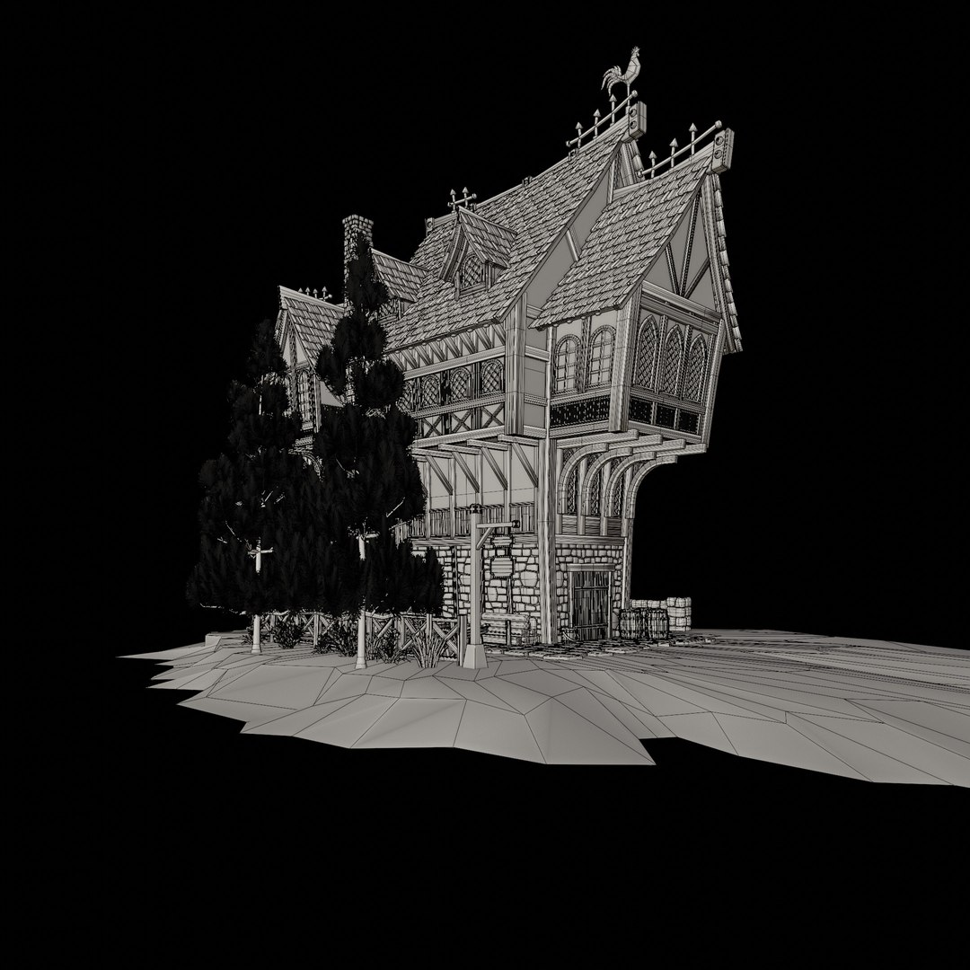 3D STYLIZED MEDIEVAL BUILDING 05 Model - TurboSquid 2145392