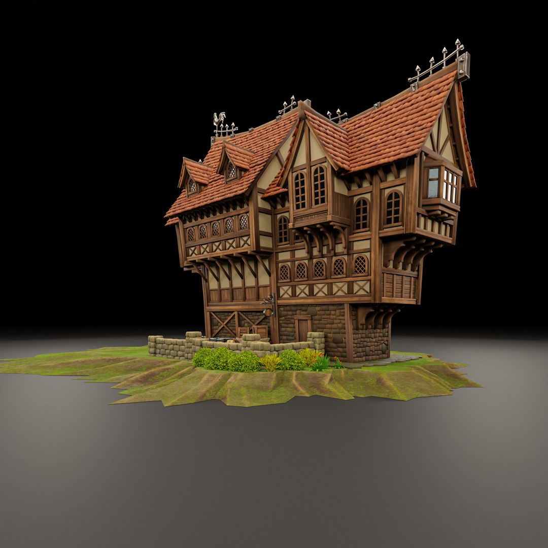 3D STYLIZED MEDIEVAL BUILDING 05 Model - TurboSquid 2145392