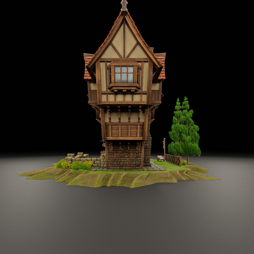 3D STYLIZED MEDIEVAL BUILDING 05 Model - TurboSquid 2145392