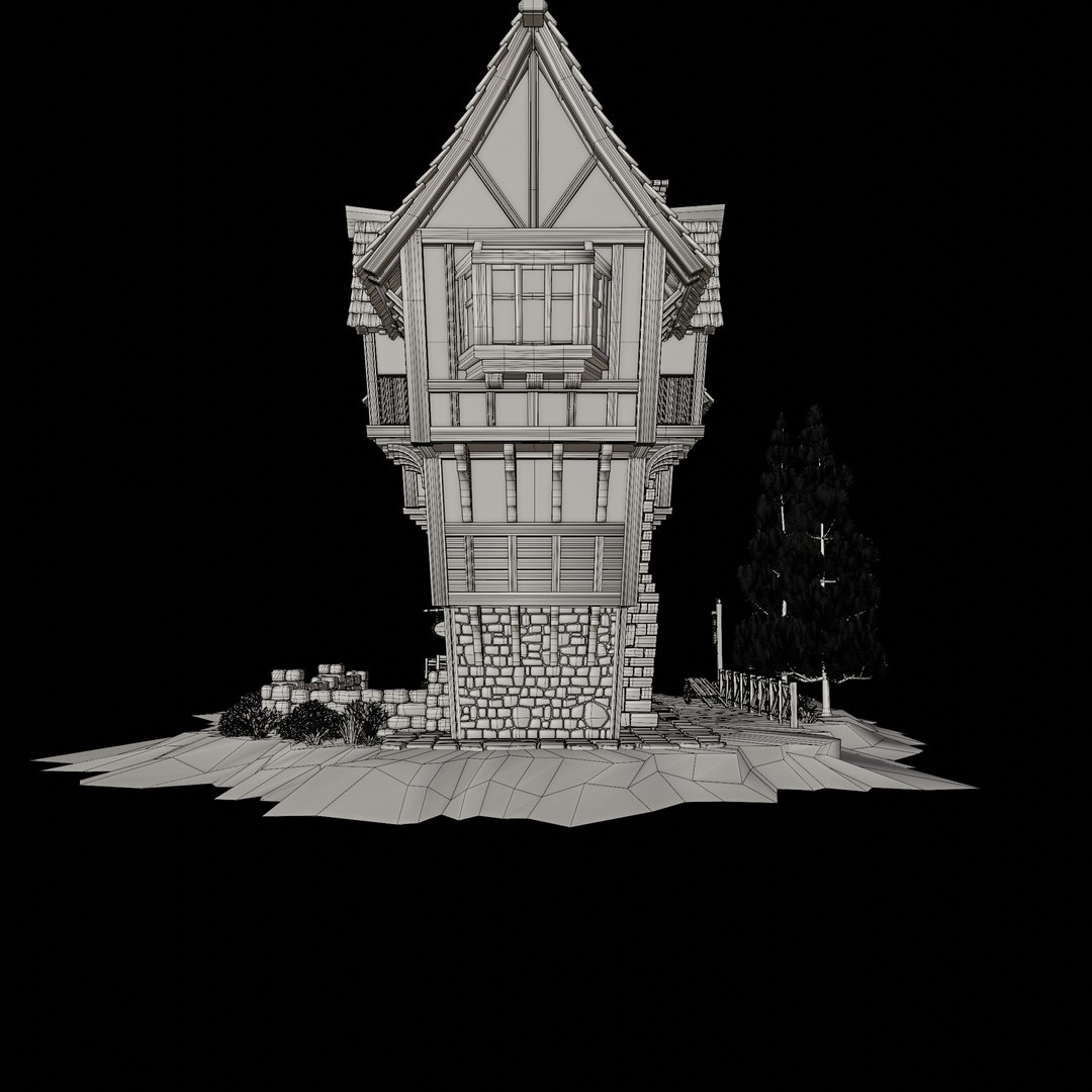 3D STYLIZED MEDIEVAL BUILDING 05 Model - TurboSquid 2145392