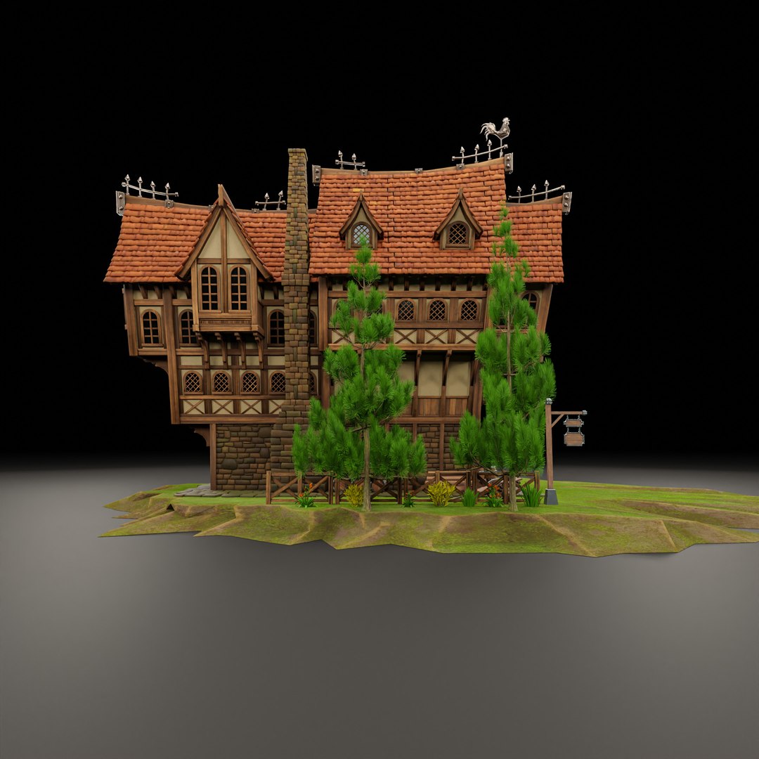 3D STYLIZED MEDIEVAL BUILDING 05 Model - TurboSquid 2145392