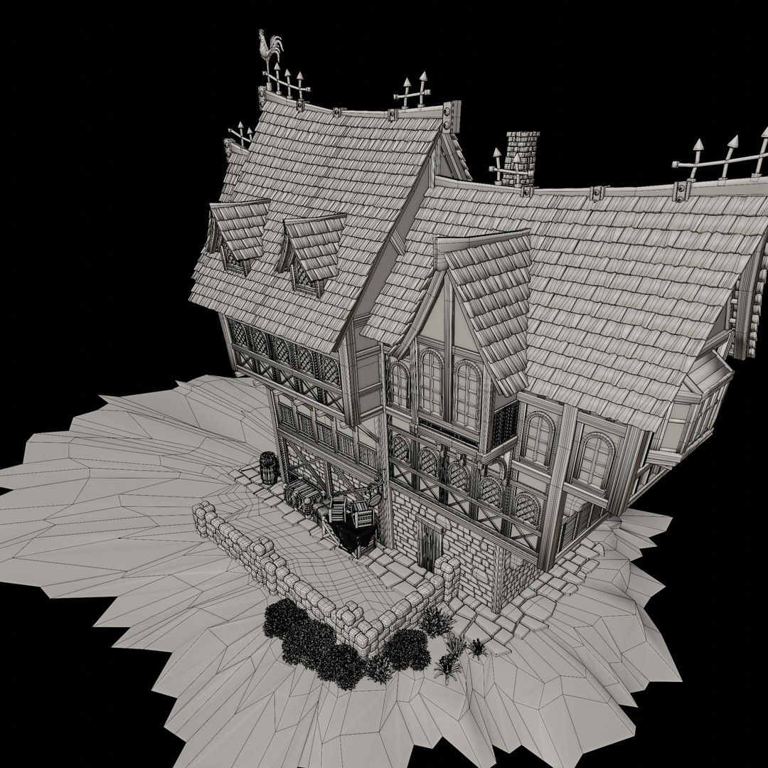 3D STYLIZED MEDIEVAL BUILDING 05 Model - TurboSquid 2145392
