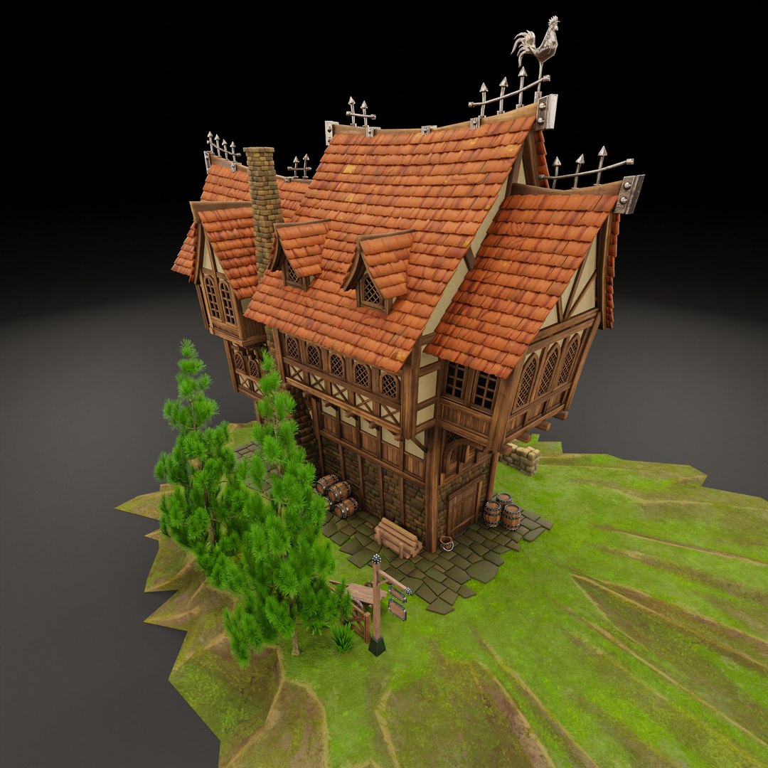 3D STYLIZED MEDIEVAL BUILDING 05 Model - TurboSquid 2145392