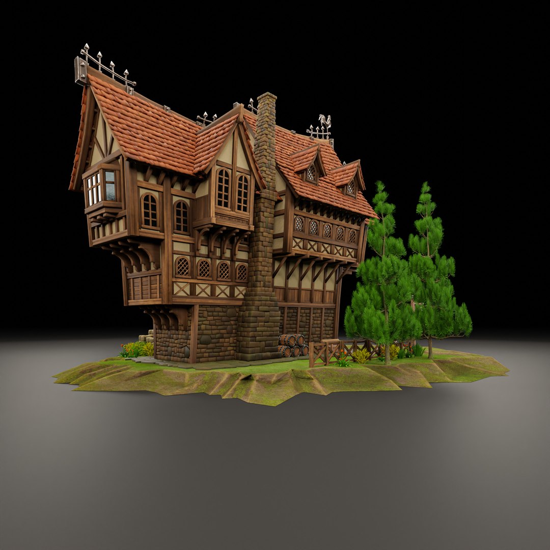 3D STYLIZED MEDIEVAL BUILDING 05 Model - TurboSquid 2145392
