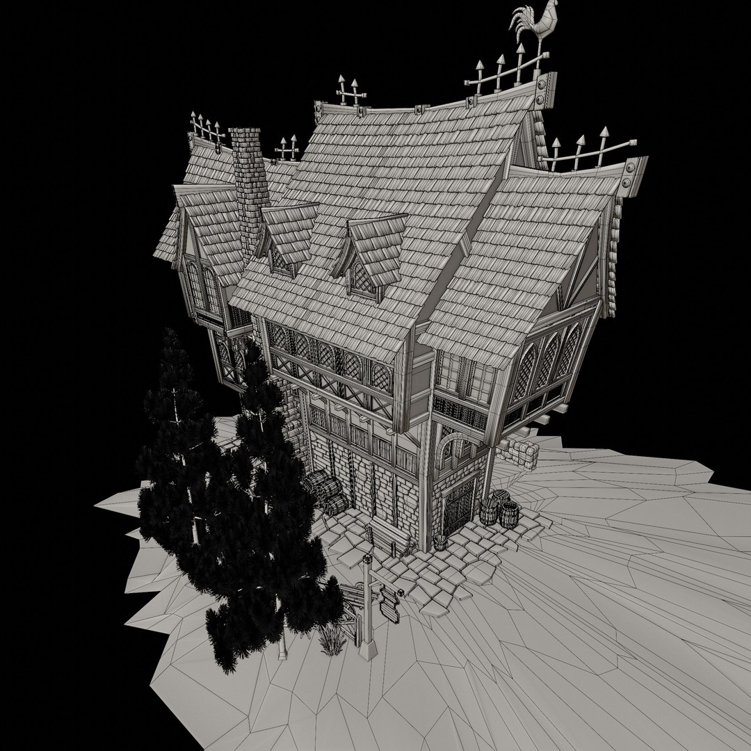 3D STYLIZED MEDIEVAL BUILDING 05 Model - TurboSquid 2145392