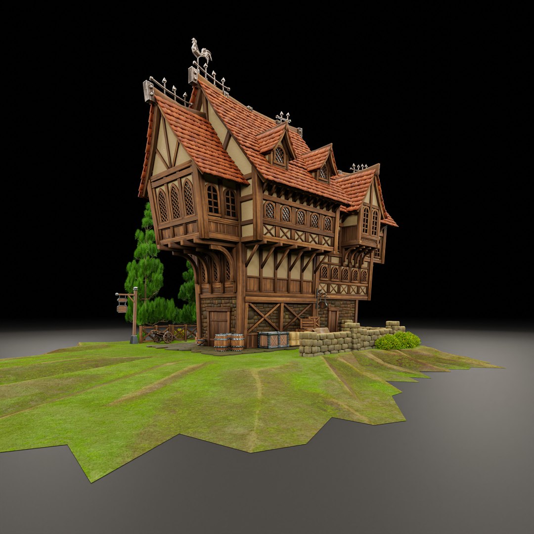 3D STYLIZED MEDIEVAL BUILDING 05 Model - TurboSquid 2145392