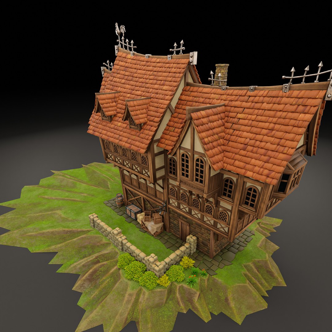 3D STYLIZED MEDIEVAL BUILDING 05 Model - TurboSquid 2145392