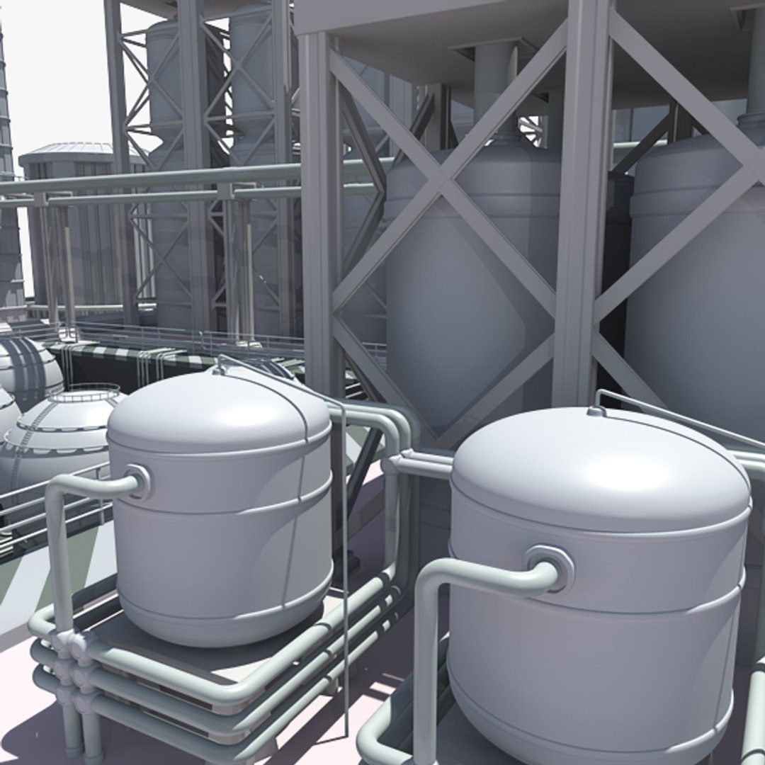 3d model refinery construction