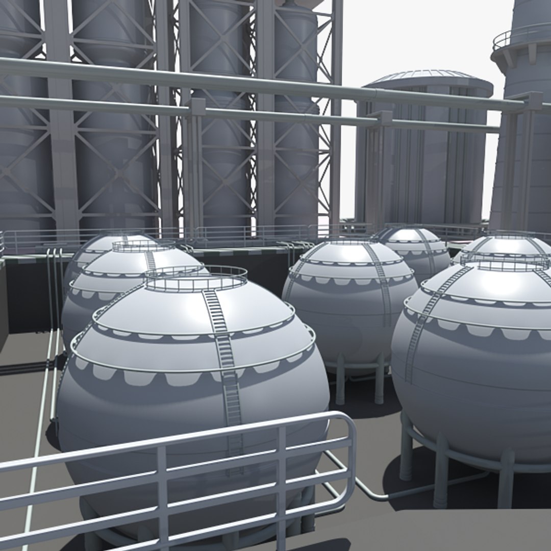 3d model refinery construction