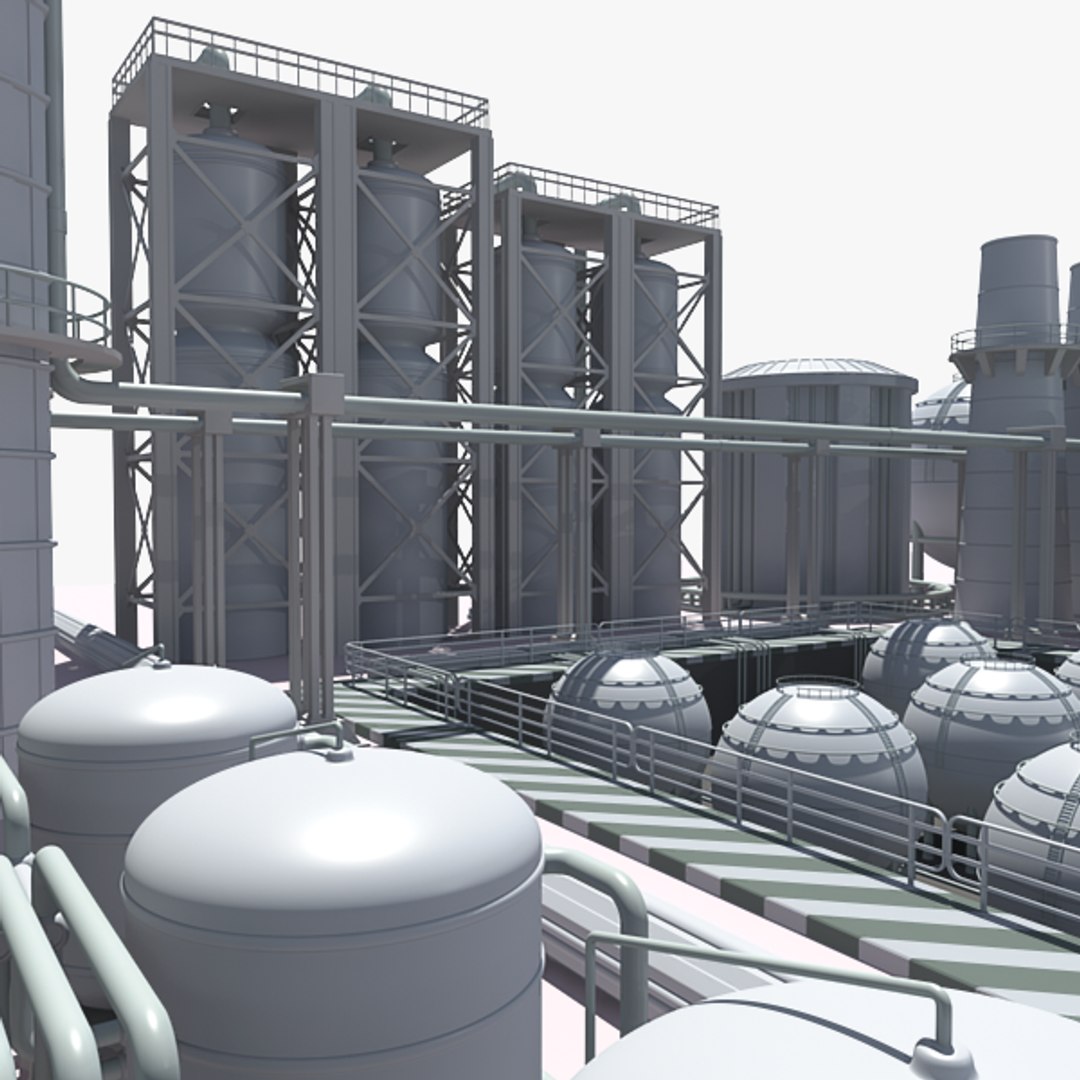 3d model refinery construction