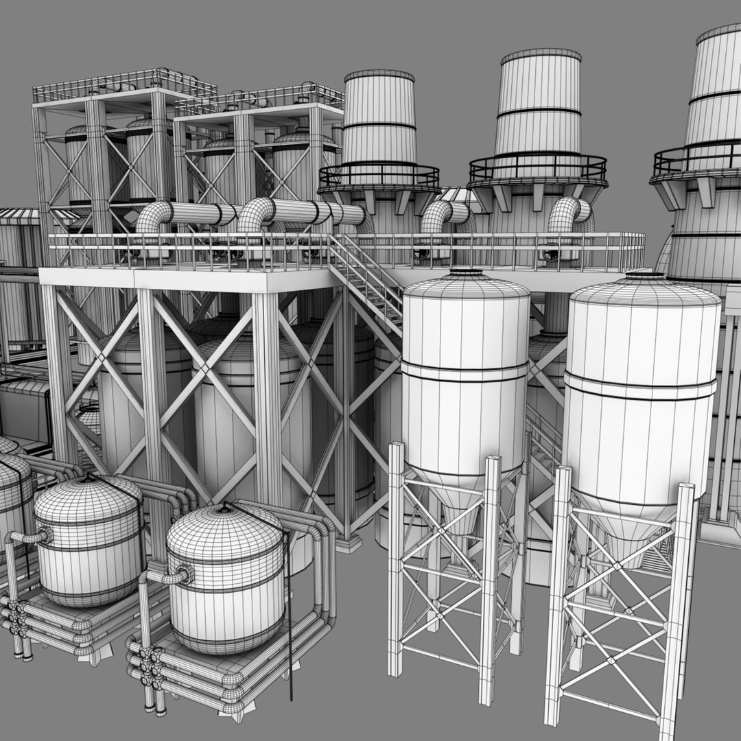 3d model refinery construction