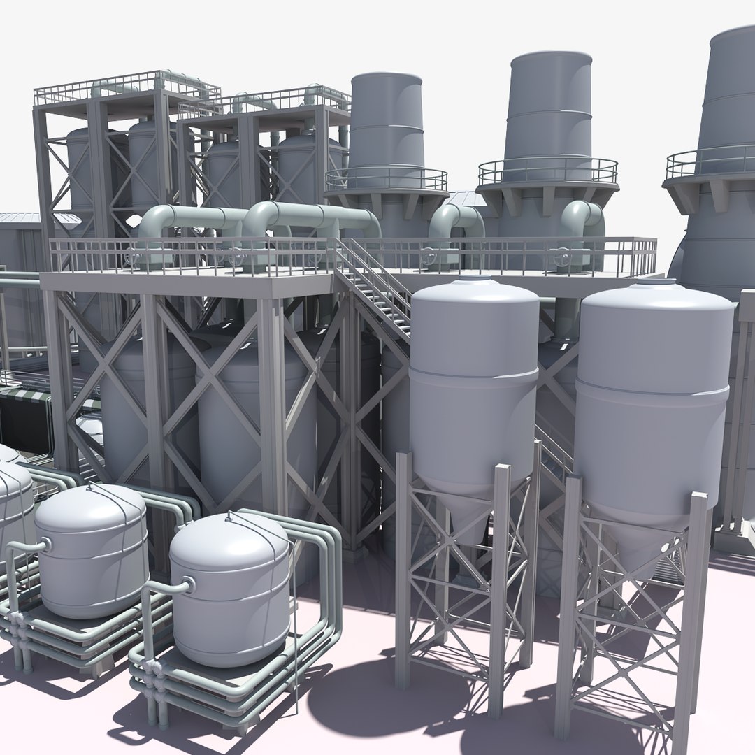 3d model refinery construction