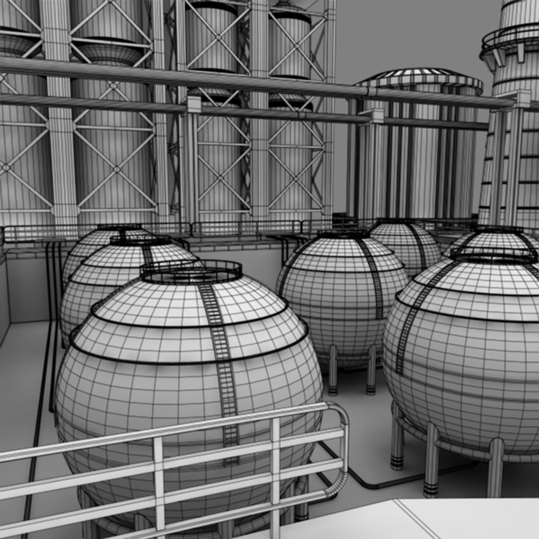 3d model refinery construction