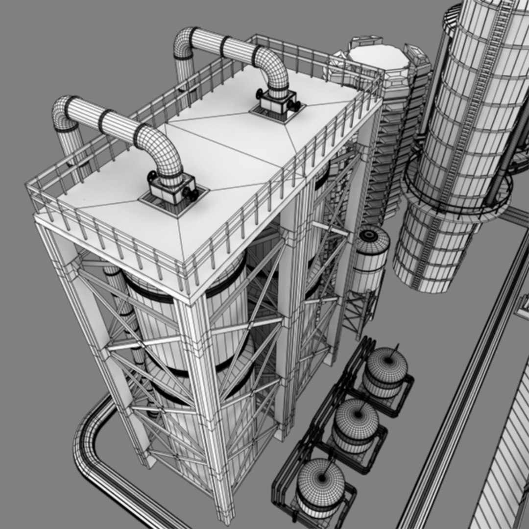 3d model refinery construction