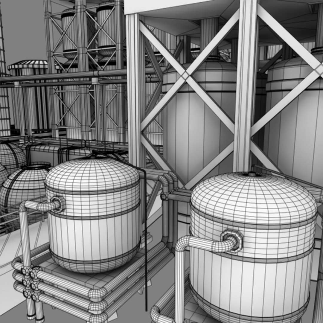 3d model refinery construction