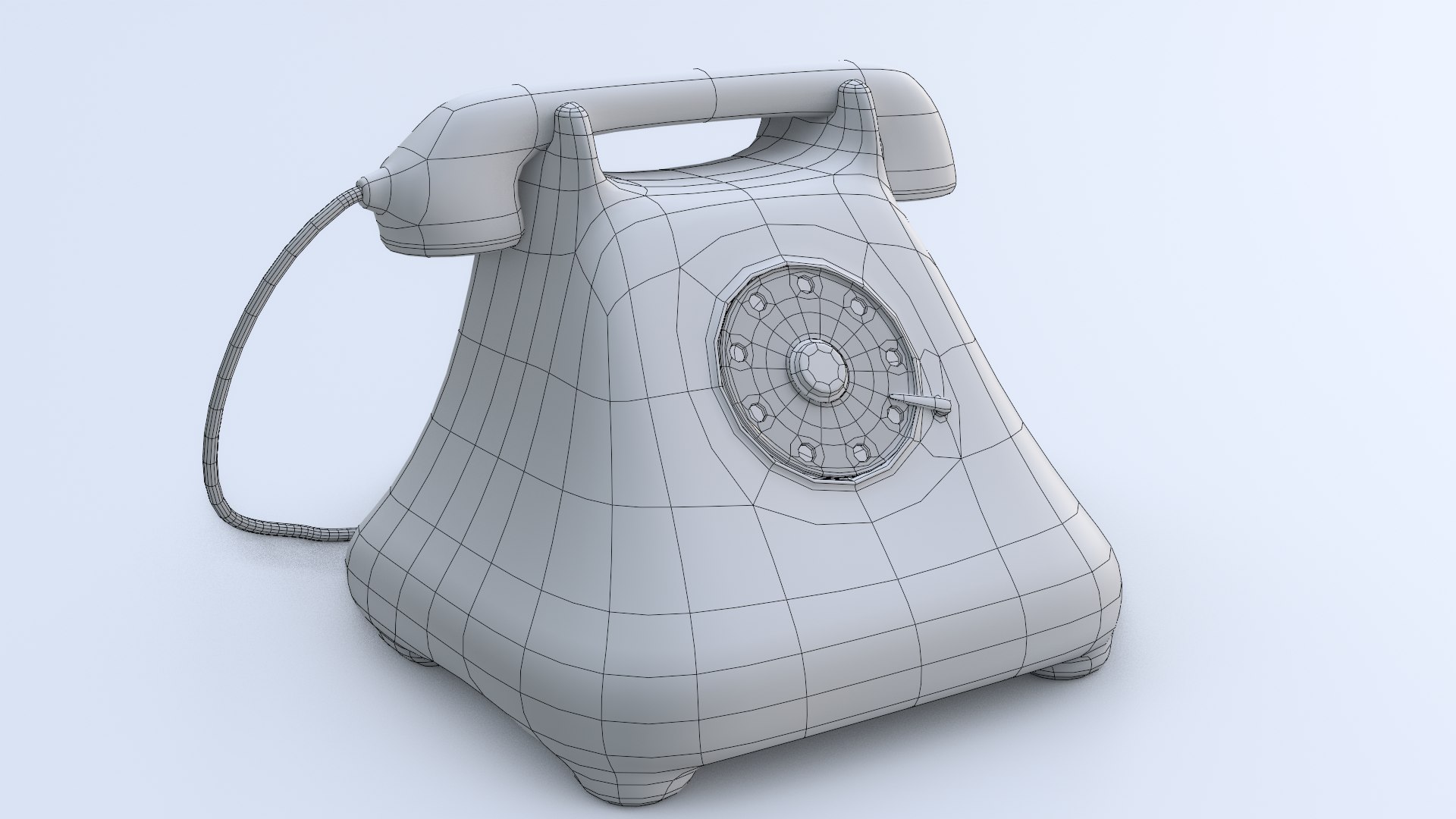 3D Old telephone low poly Low-poly 3D model - TurboSquid 1840453