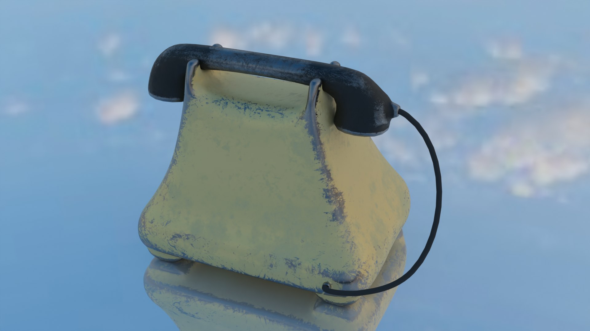 3D Old telephone low poly Low-poly 3D model - TurboSquid 1840453