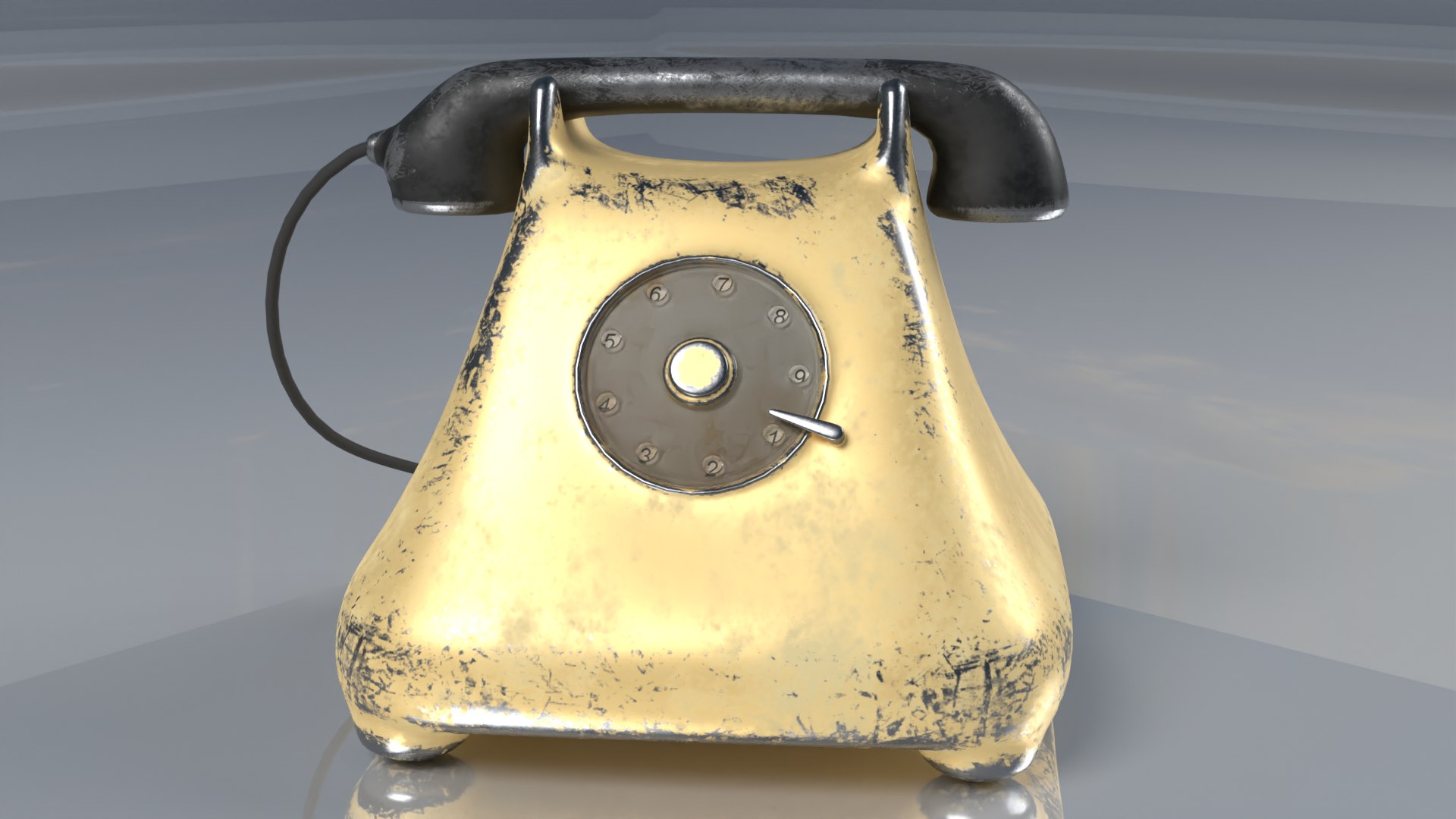 3D Old telephone low poly Low-poly 3D model - TurboSquid 1840453