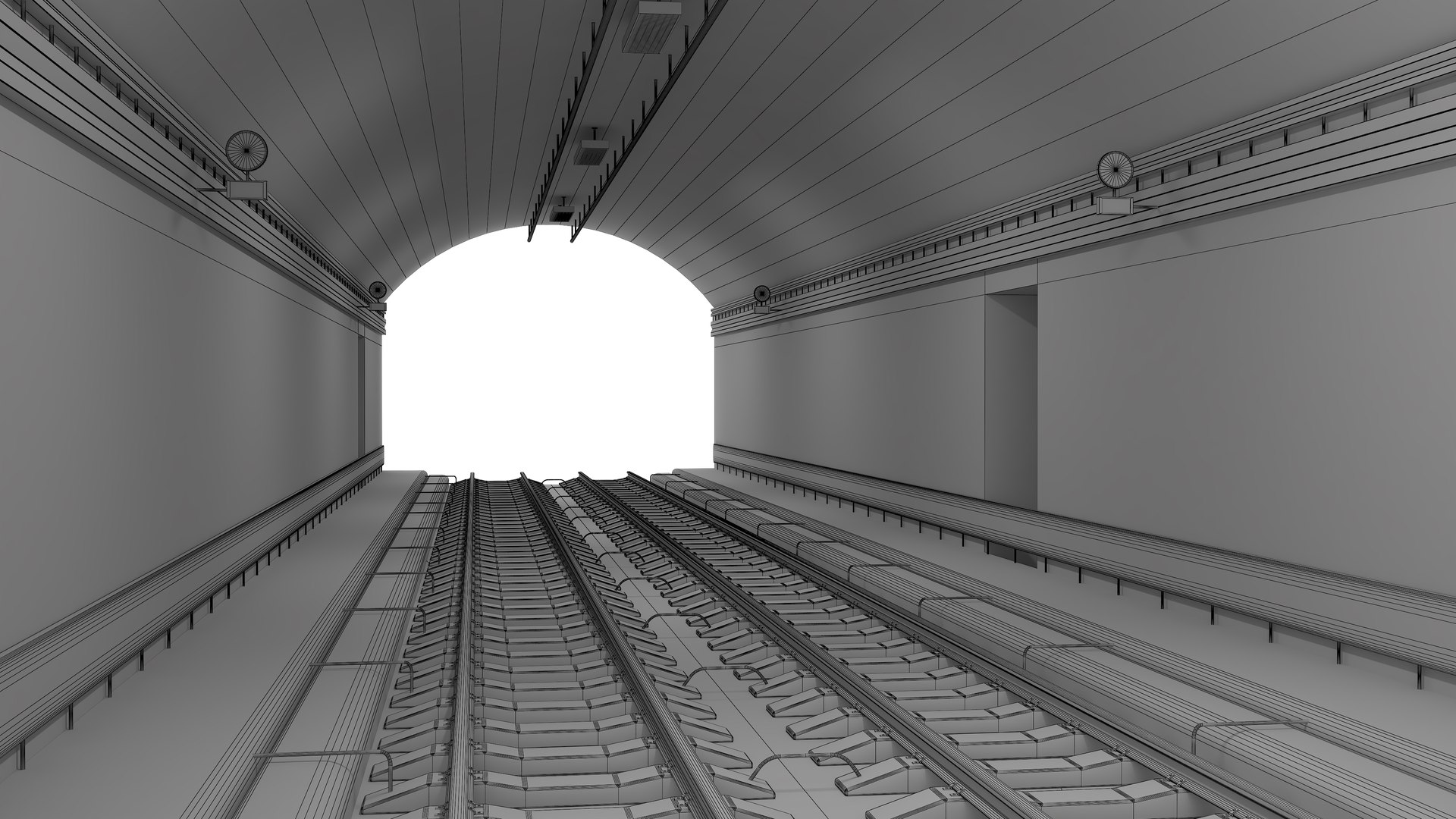 Subway Tunnel 3D Model - TurboSquid 2209767