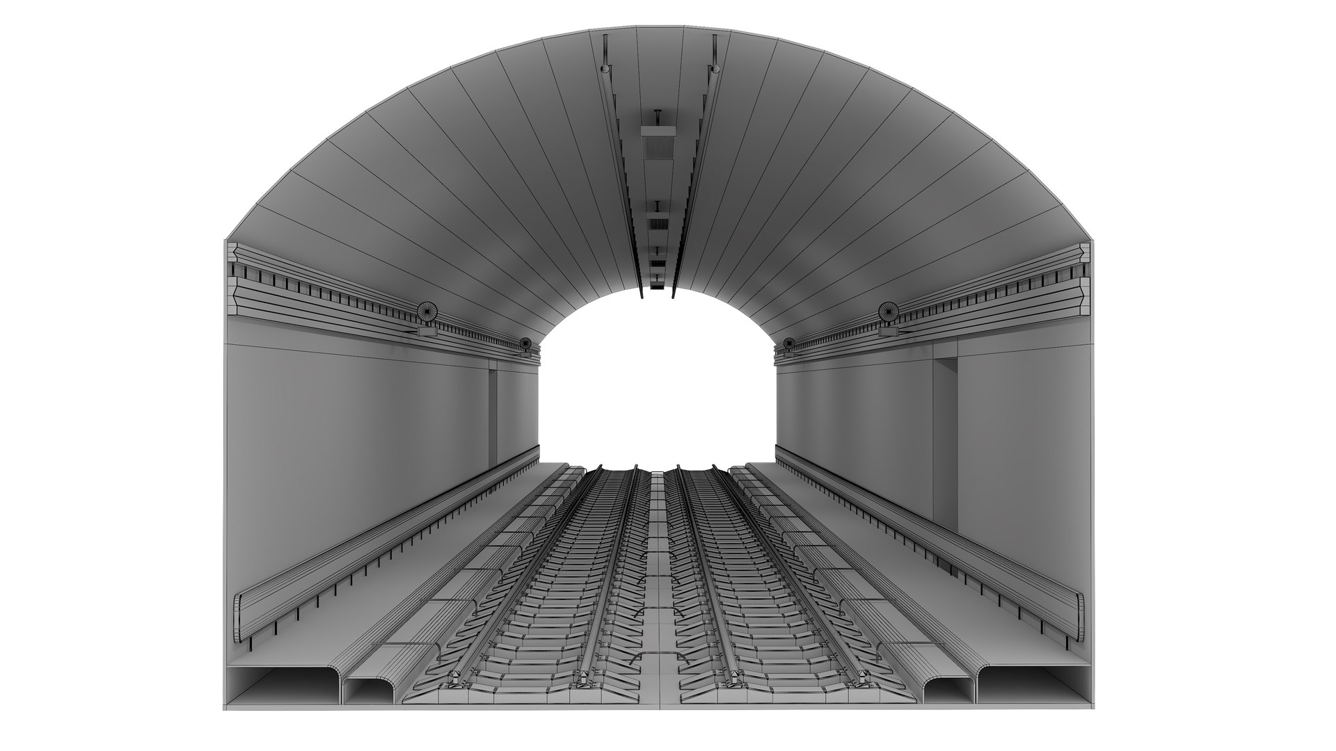 Subway Tunnel 3D Model - TurboSquid 2209767