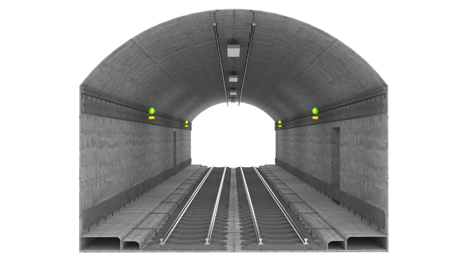 Subway Tunnel 3D Model - TurboSquid 2209767
