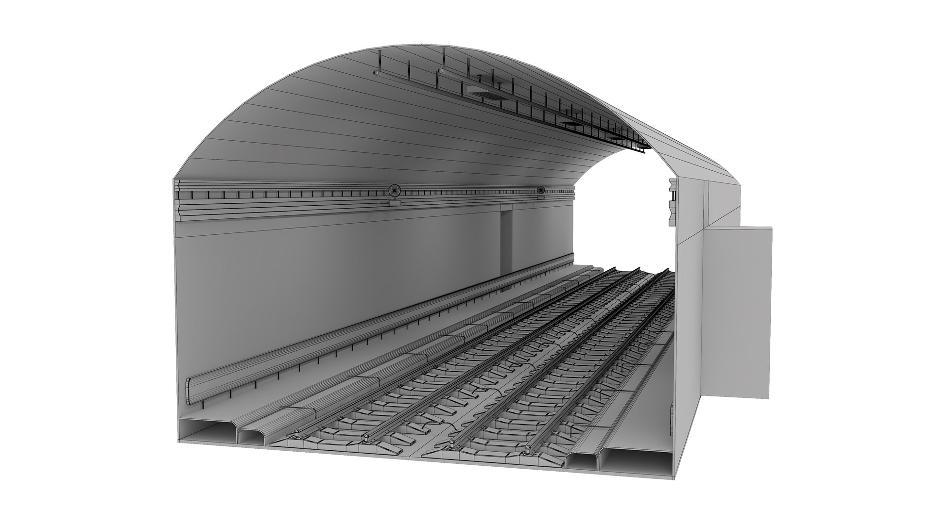 Subway Tunnel 3D Model - TurboSquid 2209767