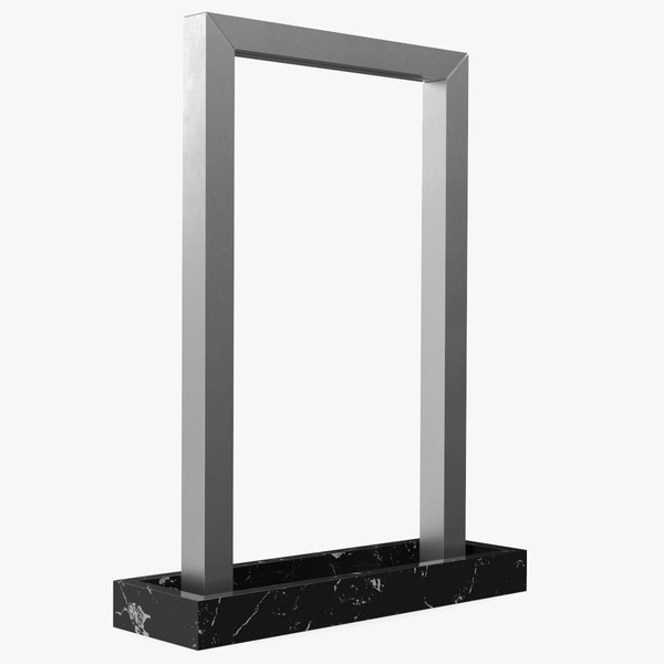 modelo 3d Fuente De Metal Moderna Sin Agua Negra - TurboSquid 2088565